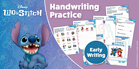 Lilo & Stitch Letters, Numbers, and Shapes Tracing
