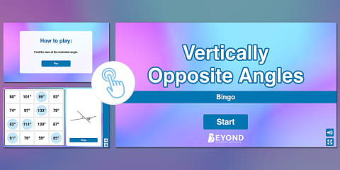 Angles at a Point on a Straight Line Matching Mat