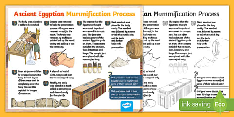 Year 7 Mummification Reading Comprehension - HASS