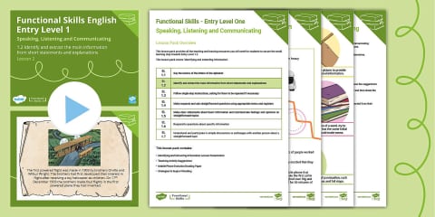 English Functional Skills: Entry Level 1: Complete Pack (EL1.1 to EL1.7)