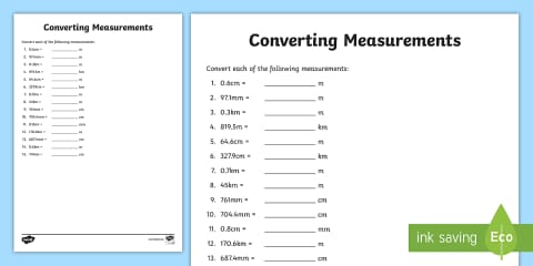 Measurement Conversion Display Posters