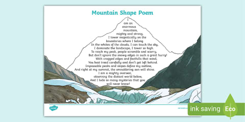 Mountain Writing Template