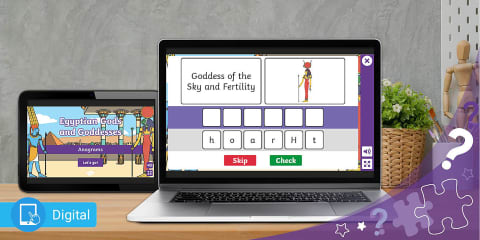 Egyptian Gods and Goddesses Interactive Matching Game