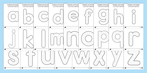 Uppercase and Lowercase Alphabet Dot Marker Letter Formation Pack