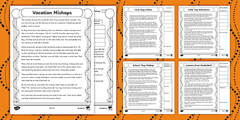 Seventh Grade Narrative Text Reading Passage Comprehension Pack