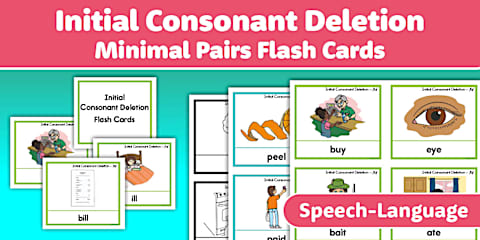 Final Consonant Deletion Minimal Pairs Flash Cards for SLP
