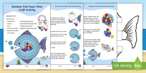 Paper Plate Rainbow Fish Craft