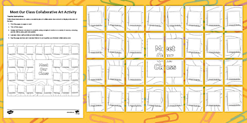 Meet Our Class Collaborative Art Activity
