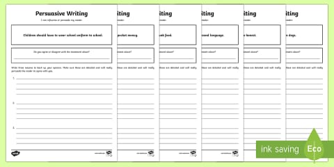 Persuasive Writing Examples Resource Pack