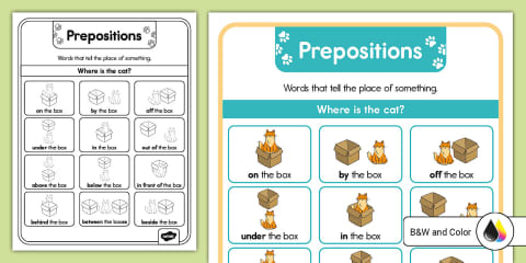 Prepositions | I Spy in the Park Worksheet for ELL