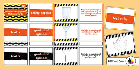 Science Lab Equipment Drawer Labels