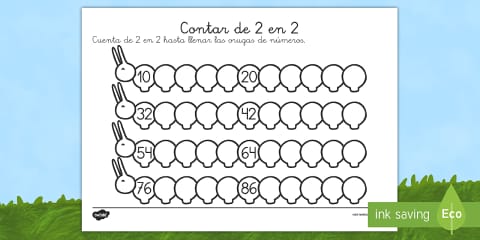 Actividad: Contando de dos en dos | Spanish Counting by 2s Activity