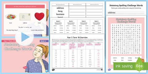 Year 3 Term 2B Week 4 Spelling Pack