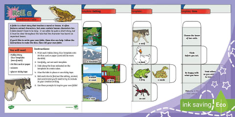 Finish the Fable Fill in the Gaps Handwriting Practice (Ages 5 - 7)