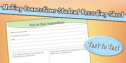 Making Connections - Text to Self Worksheet