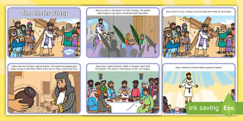 Holy Week Easter Story Sequencing Activity (Ages 5 - 7)