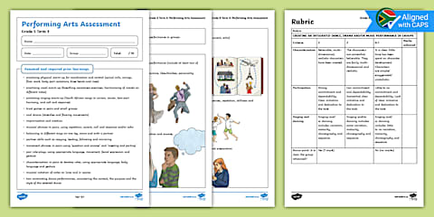 Grade 4 Creative Arts - Term 3 - Visual Arts Assessment and Rubric (CAPS Aligned)