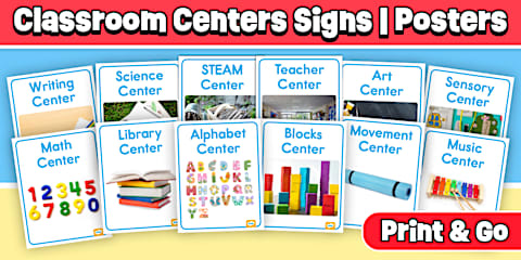 Learning Center Signs