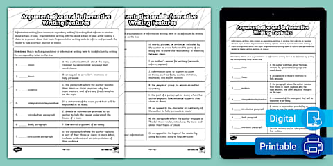 Sixth Grade Writing With a Formal Tone Mentor Text and Activity