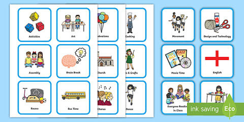 Barbie: Classroom Visual Schedule