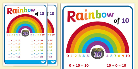 Friends to 10 Rainbow Worksheet