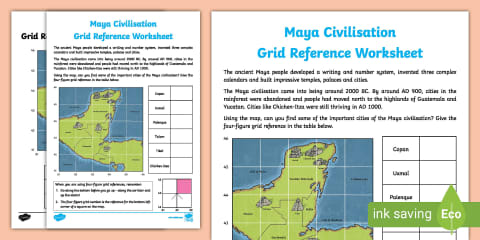 Australia Grid Reference Worksheet
