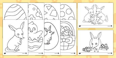Easter Colouring Pages - Australia