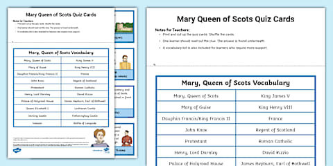 Mary, Queen of Scots Colouring Sheet