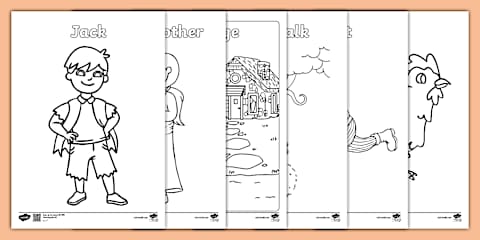 Jack and the Beanstalk Coloring Sheets