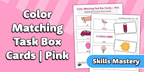 Color Matching Task Box Cards – Black | Fine Motor & Visual ...