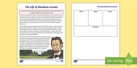 Abraham Lincoln Flip Book for 3rd-5th Grade