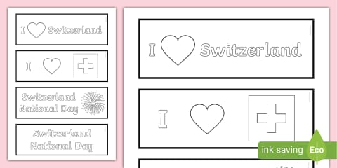 Switzerland Flag Puzzle Activity
