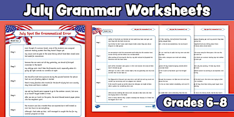 Parts of Speech Diagnostic Assessment for 6th-8th Grade
