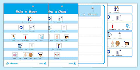 Twinkl Symbols: Showering Visual Schedule