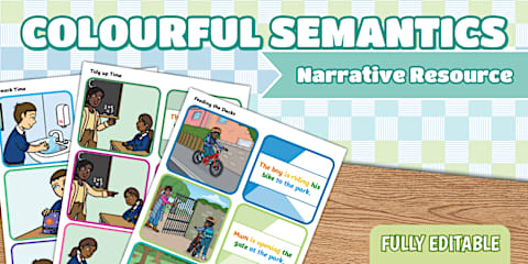 Colourful Semantics: Snap Cards Who? Doing What?