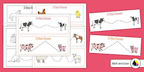 Farm Animals Photo Sorting Activity Mats