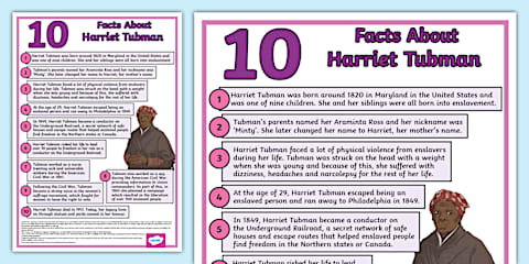 Harriet Tubman Fact File