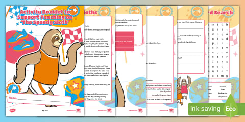 F-2 Activity Booklet to Support Teaching on 'The Speedy Sloth'