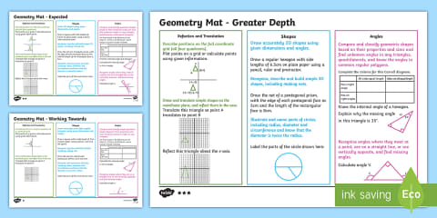 Year 5 Geometry Maths Mats