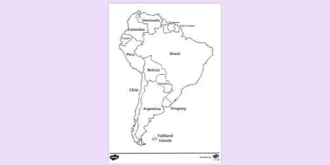 The Caribbean Islands Map Coloring Sheet
