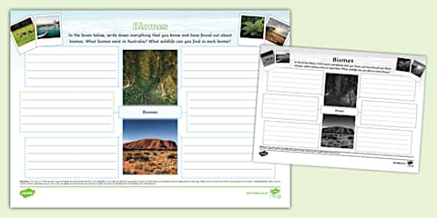 Biomes Unit Glossary Activity