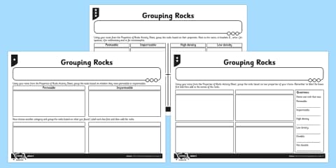 Everyday Uses of Rocks Worksheet