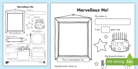 Self-Portrait Frame Templates - Primary Resources