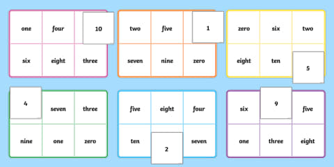 Number Names Matching Cards
