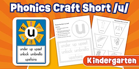 Kindergarten Phonics Tree Craft Long /u/
