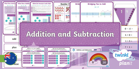 Year 2 Addition and Subtraction Definition Posters