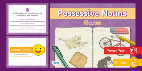 ESL Possessives PowerPoint Lesson [Kids, A1]