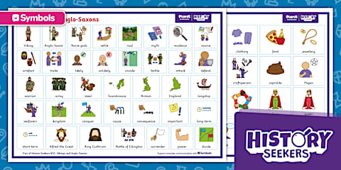 History Seekers: LKS2: Vikings and Anglo-Saxons Word Mat