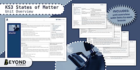 KS3 States of Matter and Separating Mixtures Unit Overview Bundle