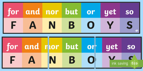 A WHITE BUS Conjunctions and Adverbials for Cohesion Display Poster
